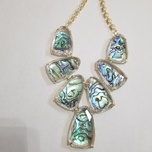Kendra Scott | Jewelry | Nwt Ks Suspended Abalone Shell Harlow Necklace ...